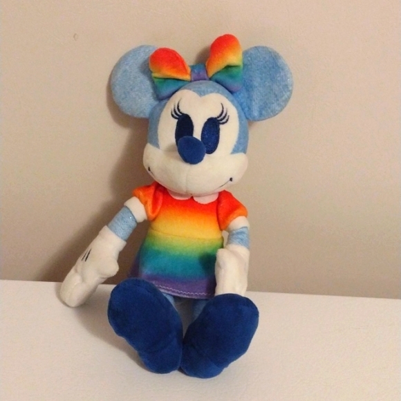 Disney | Toys | Disney Rainbow Minnie Mouse Plush 8 | Poshmark
